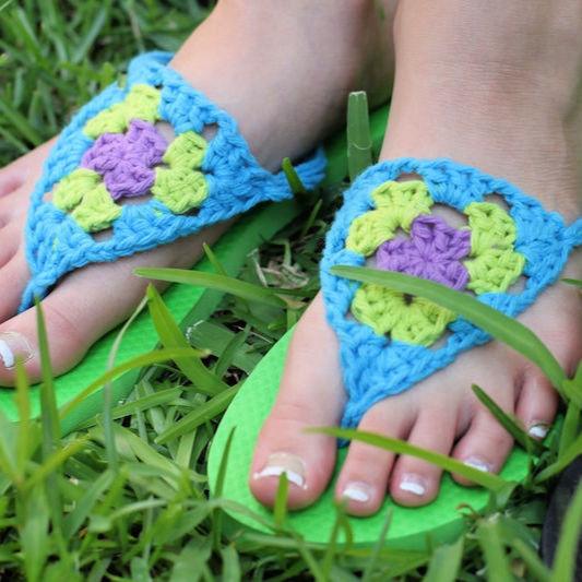 DIY Crochet Flip Flops Tutorial