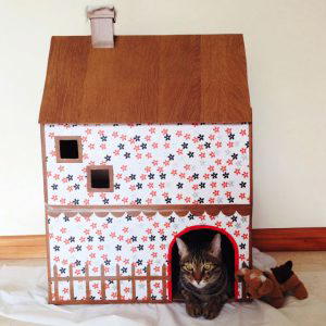 20 Easy DIY Cardboard Cat House Ideas