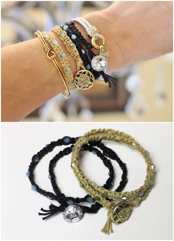 15 Free DIY Macrame Bracelet Patterns • Its Overflowing