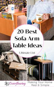20 DIY Sofa Arm Table Ideas (How To Make Guide)