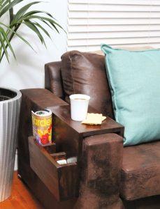 20 DIY Sofa Arm Table Ideas (How To Make Guide)