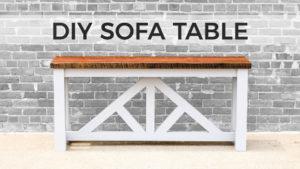 20 Free DIY Sofa Table Plans (Behind the Couch Table)