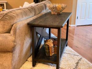 20 Free DIY Sofa Table Plans (Behind the Couch Table)