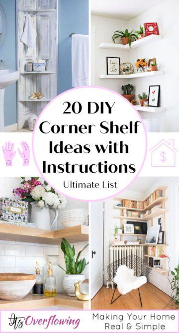 20 DIY Corner Shelf Ideas (How to Build a Corner Shelf)