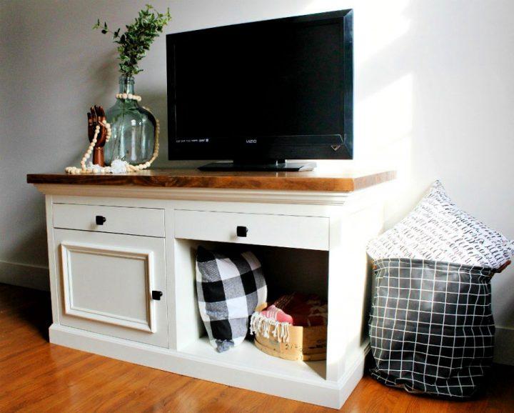 30 Homemade DIY TV Stand Ideas and Plans (How to Build)