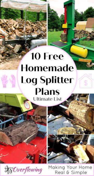 10 Homemade Log Splitter Plans (Build DIY Wood Splitter)