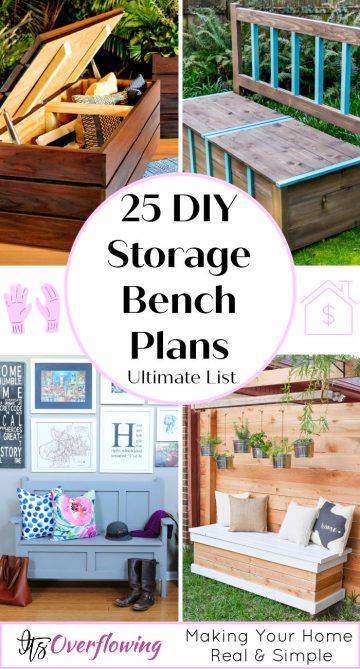 25 DIY Storage Bench Plans (Build a Storage Bench)