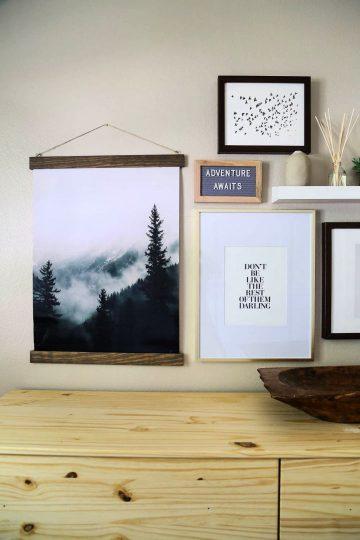 25 Cheap DIY Poster Frame Ideas (How to Make)