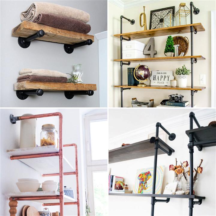 DIY Pipe Shelves (15 Industrial Pipe Shelving Ideas)