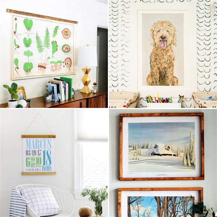 25 Cheap DIY Poster Frame Ideas (How to Make)