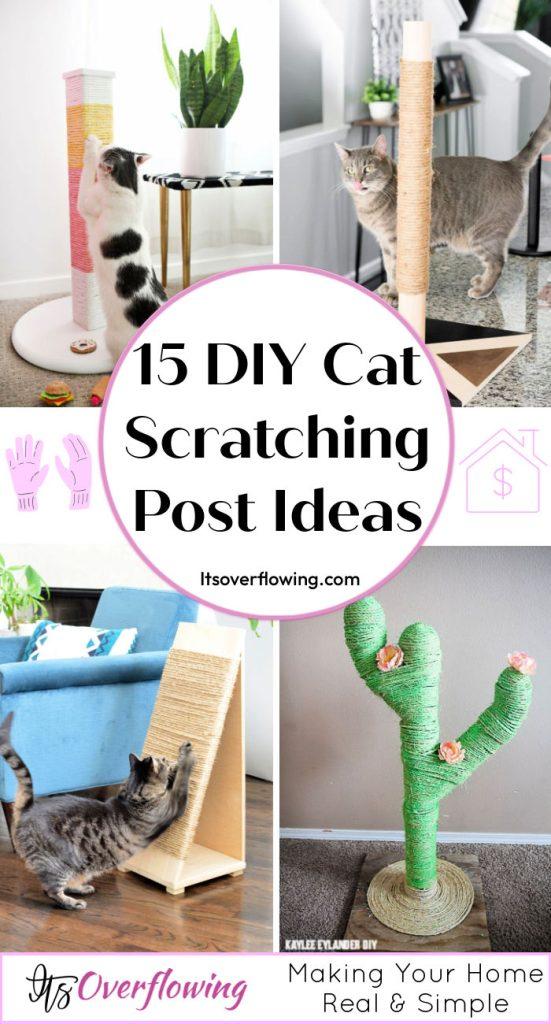 15 Easy DIY Cat Scratching Post Plans (Make a Cat Scratcher)