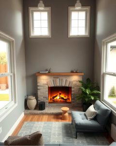 25 Fireplace Between Windows Ideas for Cozy Homes