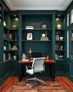 25 Dark Green Office Ideas for a Sophisticated Look