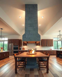 25 Kitchens With Fireplaces for a Unique Cooking Space