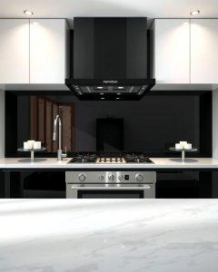 25 Kitchen With Black Backsplash Ideas for Drama