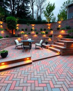 25 Herringbone Brick Patio Designs for a Classic Look
