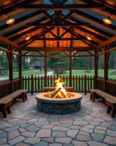 25 Gazebo With Fireplace Ideas for Cozy Outdoor Nights