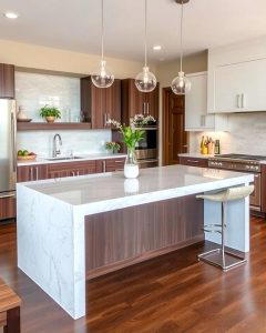 20 Stunning Waterfall Kitchen Island Ideas for a Modern Look