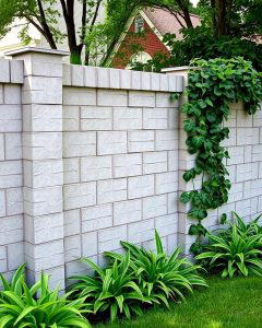 20 Concrete Block Fence Ideas for a Sturdy and Stylish Barrier