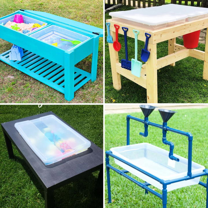 30 Homemade DIY Sensory Table Plans (How to Build)