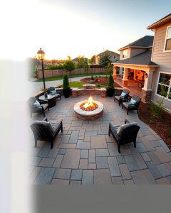 25 Stamped Concrete Patio With Fire Pit Ideas