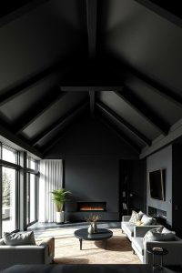 30 Modern Black Ceiling Design Ideas for Dramatic Interiors