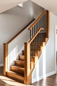 30 Rustic Farmhouse Stair Railing Ideas & Designs