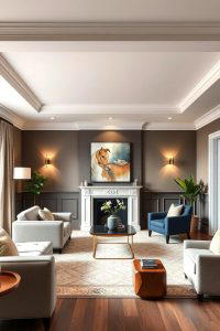 30 Elegant Living Room Wainscoting Ideas for Modern Homes