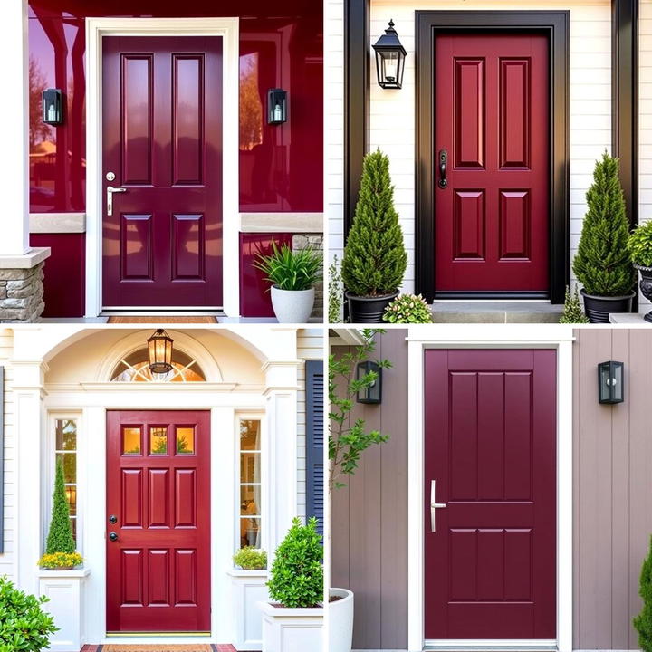 20 Elegant Burgundy Front Door Ideas for Your Home