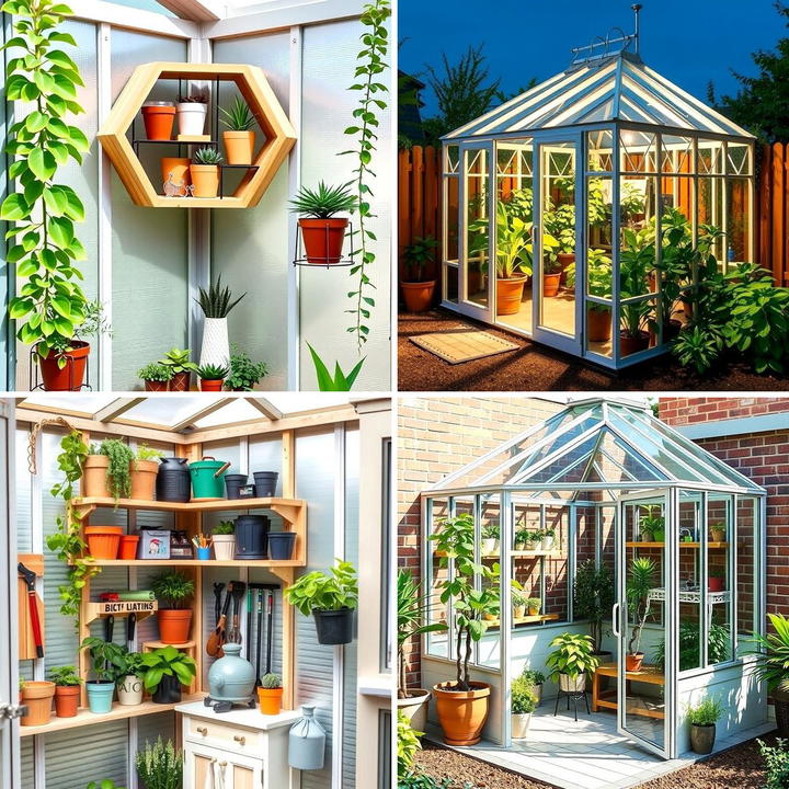 20 Innovative Corner Greenhouse Ideas for Gardeners