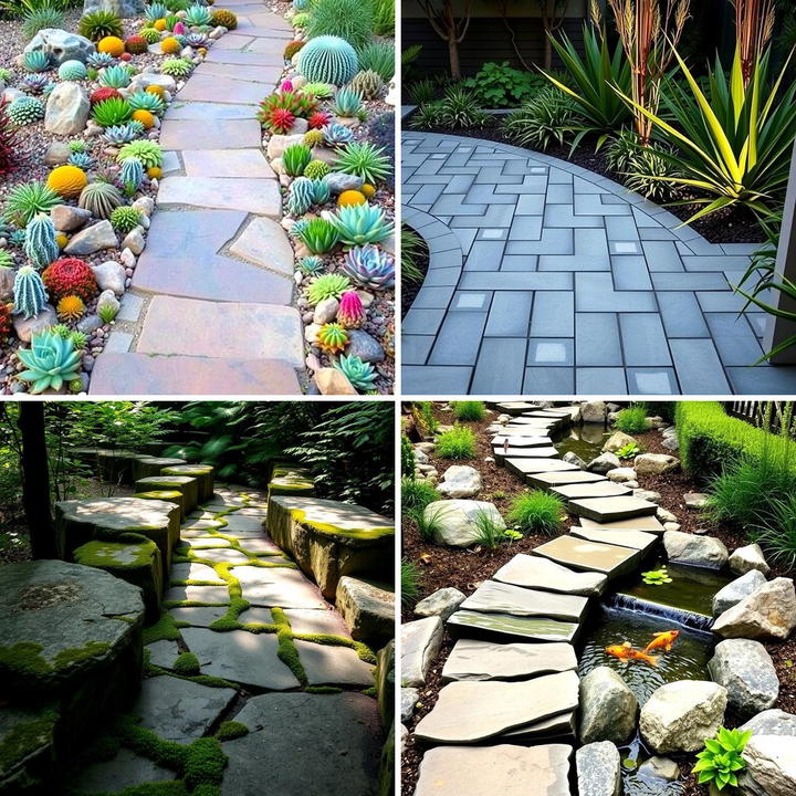 30 Creative Stepping Stone Walkway Garden Ideas