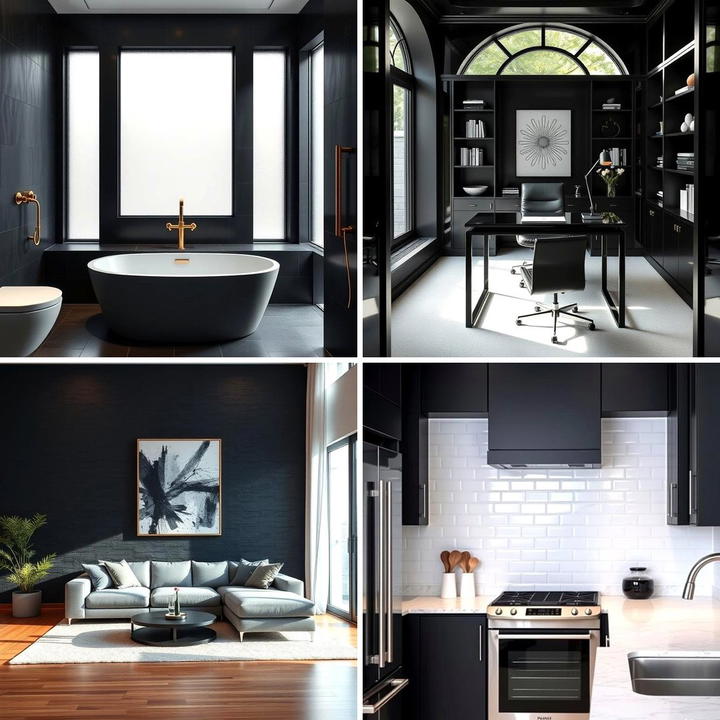 25 Black Accent Wall Ideas for a Dramatic Statement