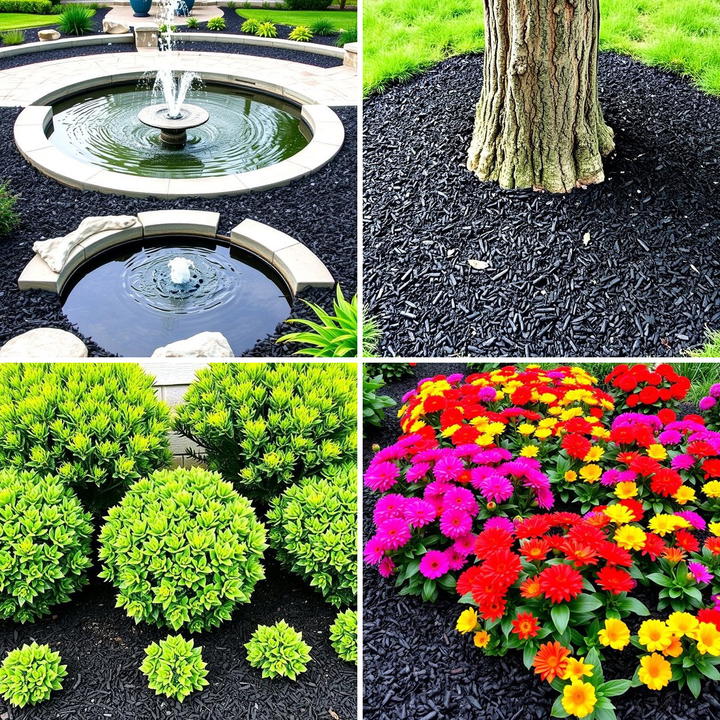 25 Black Mulch Landscaping Ideas for a Sleek Garden