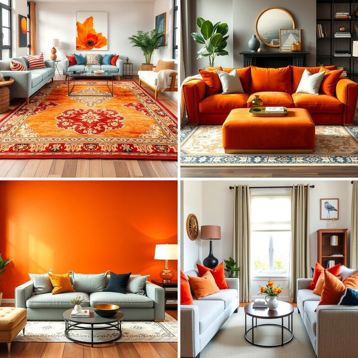 30 Green and Orange Living Room Ideas for Bold Style