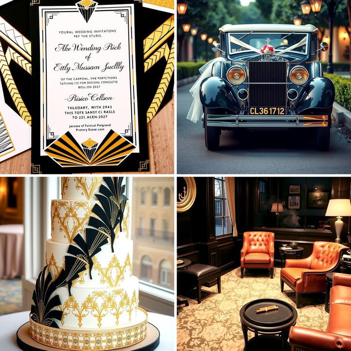 25 Glamorous Great Gatsby Wedding Theme Ideas