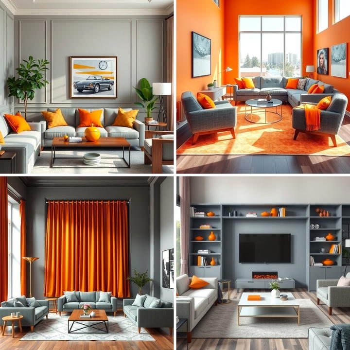 25 Orange and Blue Living Room Ideas for a Bold Look