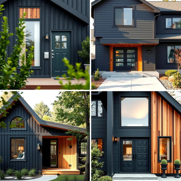 25 Paint Colors for a Modern Black House With Cedar Accents