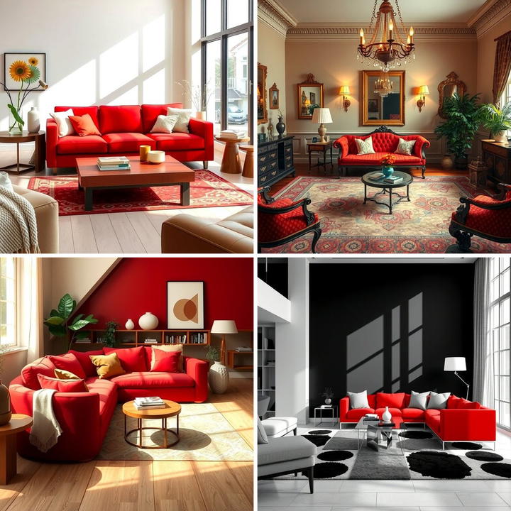 25 Black and Red Living Room Ideas for a Dramatic Look