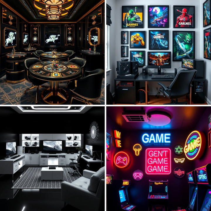 25 Sleek Black Gaming Room Ideas for Gamers