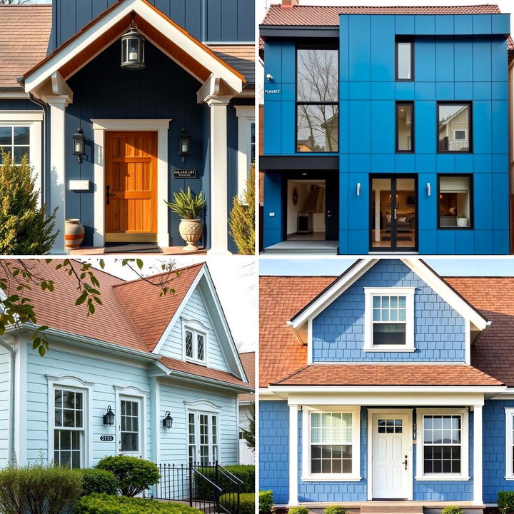 25 Blue House With Black Trim Ideas for a Striking Exterior