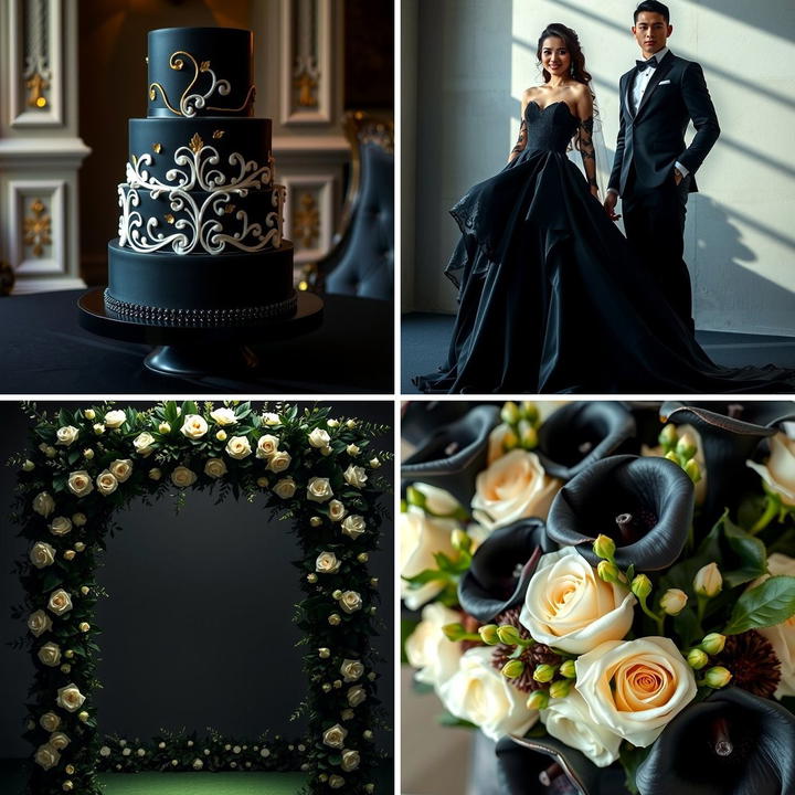 30 Black-Themed Wedding Decor Ideas for Bold Celebrations