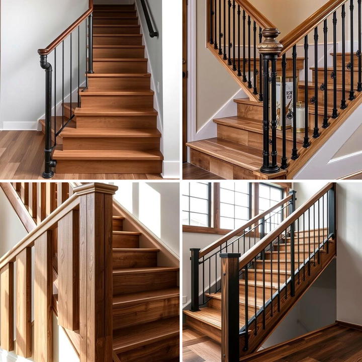 30 Rustic Farmhouse Stair Railing Ideas & Designs