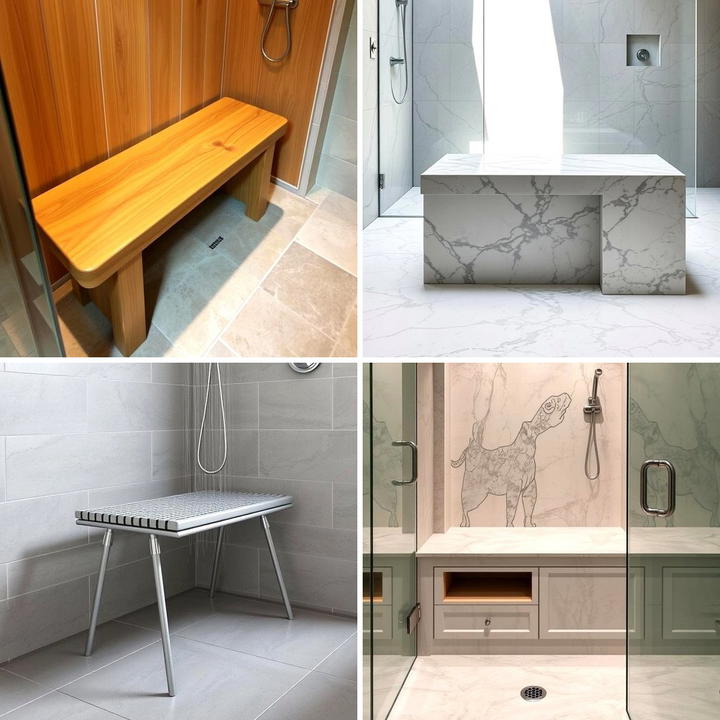 30 Shower Bench Ideas for Functional Bathroom Designs