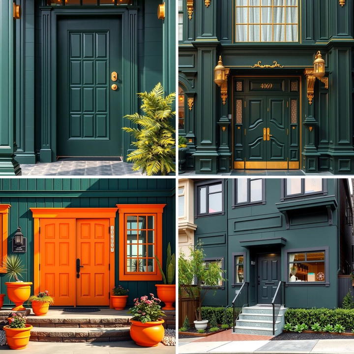 20 Stunning Dark Green Front Door Ideas for Curb Appeal