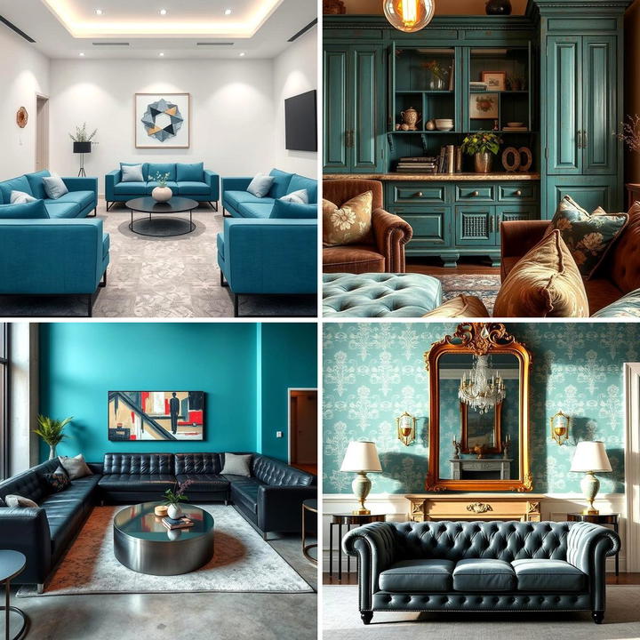20 Teal and Grey Living Room Ideas for a Bold Aesthetic