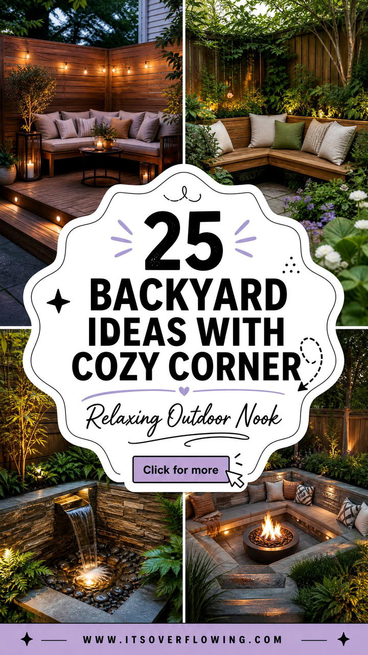 25 Backyard Ideas With Cozy Corner for Relaxing Outdoors