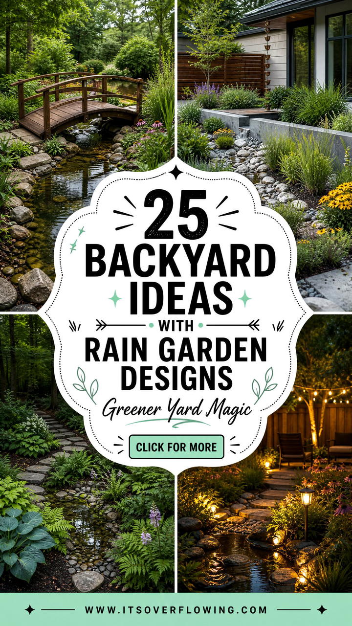 25 Backyard Ideas With Rain Garden Designs for Greener Yards