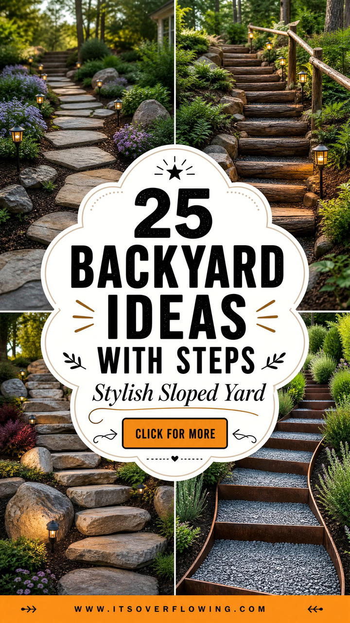25 Backyard Ideas With Steps For A Stylish Sloped Yard
