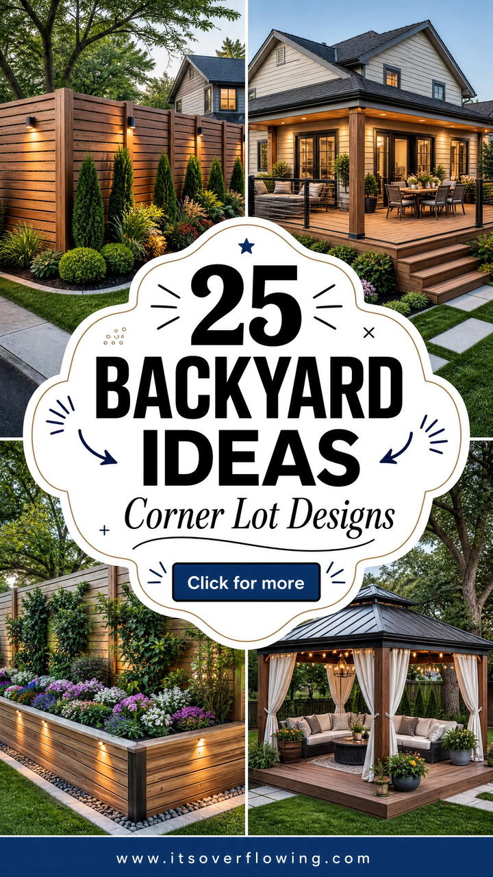 25 Backyard Ideas for Corner Lots: Smart Outdoor Designs