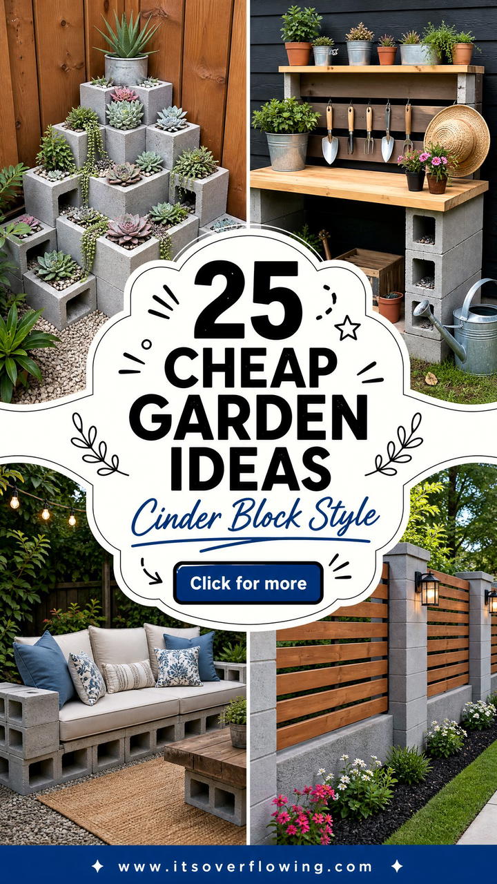 25 Cheap Garden Ideas With Cinder Blocks: Clever DIY Style